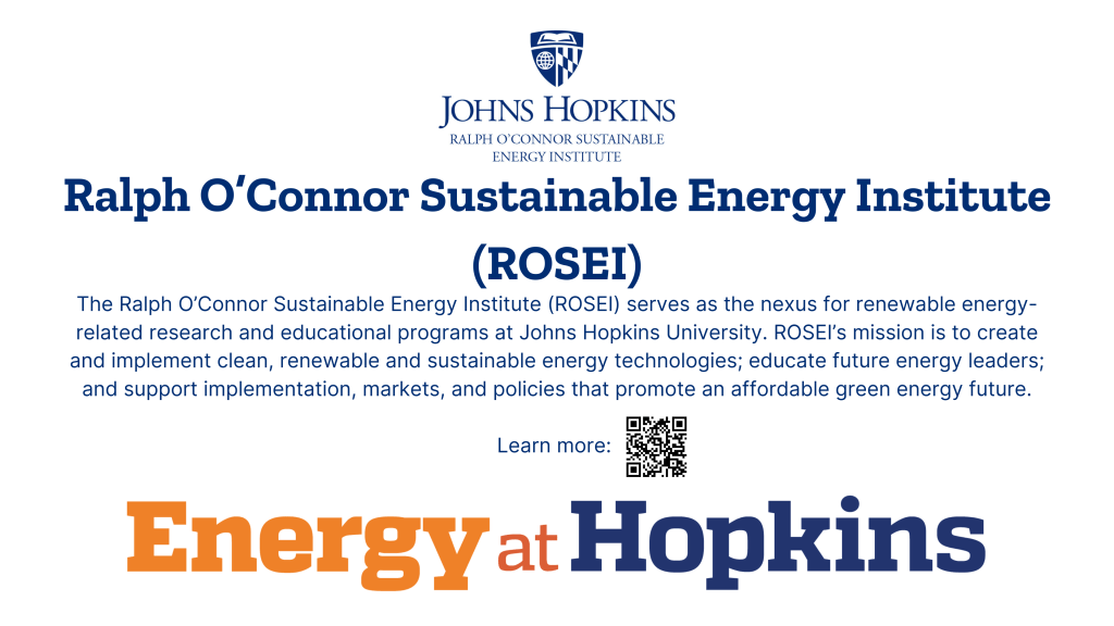 Digital Signage Page - Johns Hopkins - Ralph O’Connor Sustainable Energy Institute